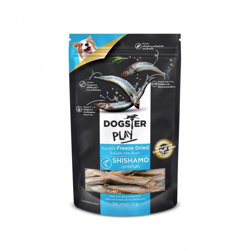 Dogster Play ขนมสุนัข Freeze Dried ปลาไข่ทั้งตัว-40g – ทองหล่อเพ็ทช็อป ...