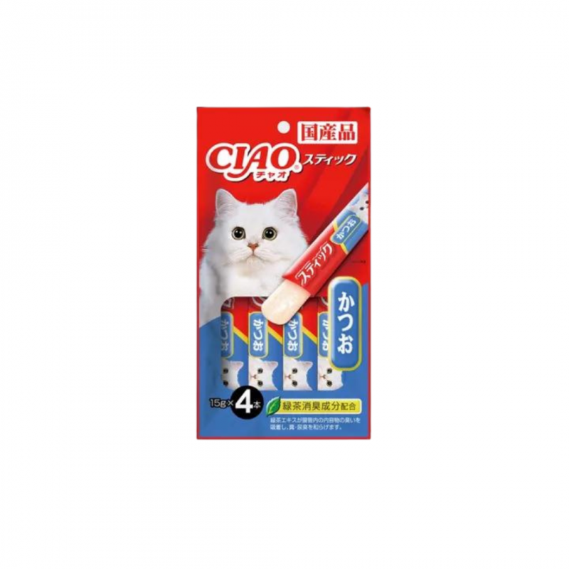 CIAO Stick – เชาว์ สติ๊ก ขนมแมวชนิดเปียก รูปแบบแท่ง ในเยลลี่ (15g.x4 ...
