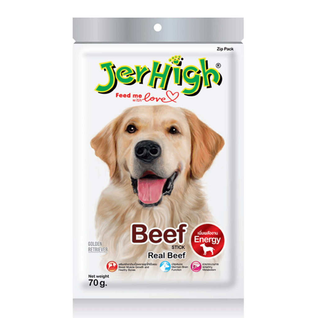 JerHigh Beef Stick ขนมสุนัขแบบแท่งนิ่ม รสเนื้อ-70g – ทองหล่อเพ็ทช็อป ...