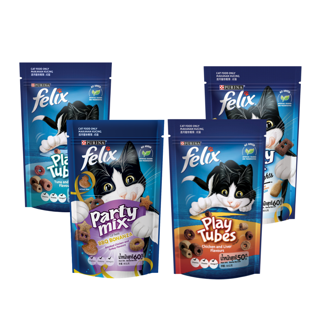 Purina cat treats Felix Play tubes Party Mix เพียวริน่า เฟลิกซ์ (50-60g ...