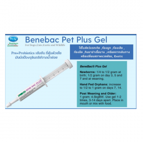 BeneBac Plus Gel อาหารเสริมสำหรับสัตว์เลี้ยง 30 กรัม 1 หลอด – ทองหล่อ ...